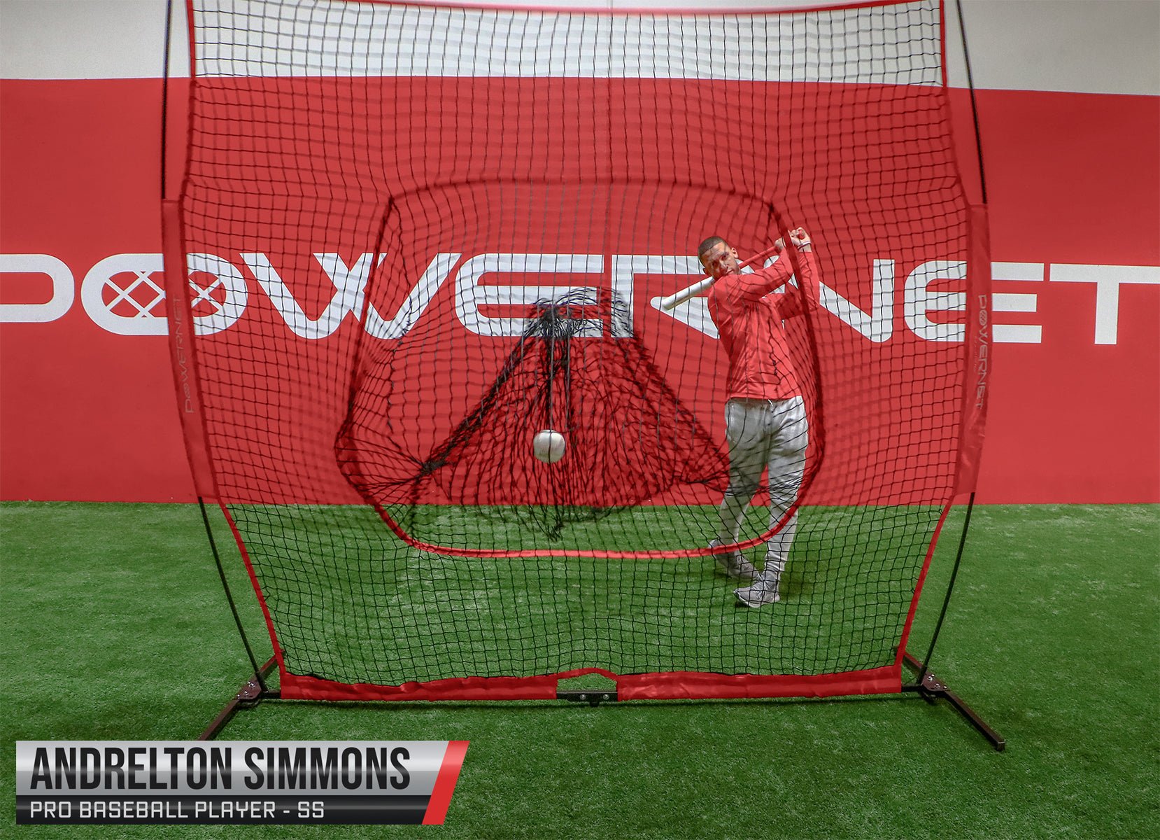 PowerNet 8x8 XLP PRO Net with One Piece Frame | Maximum Velocity Sports