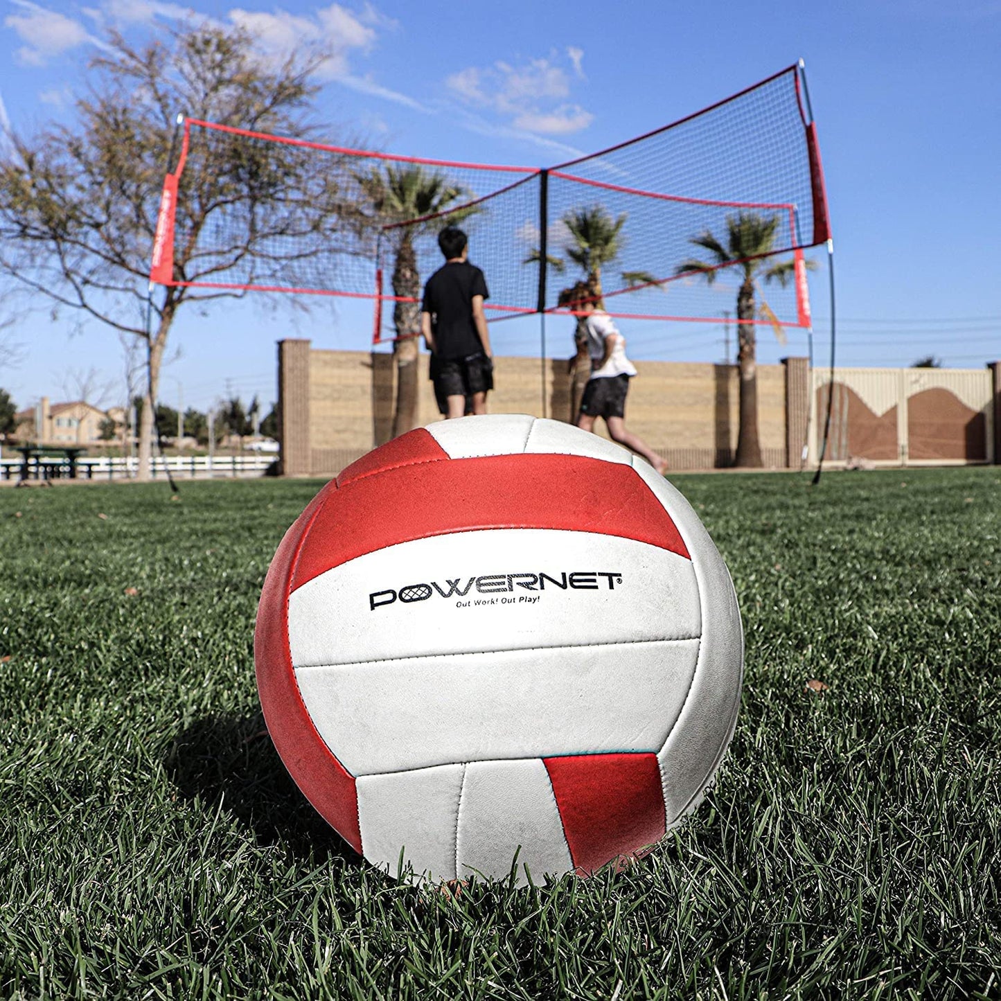 PowerNet Four Square Volleyball Net Standalone Unit
