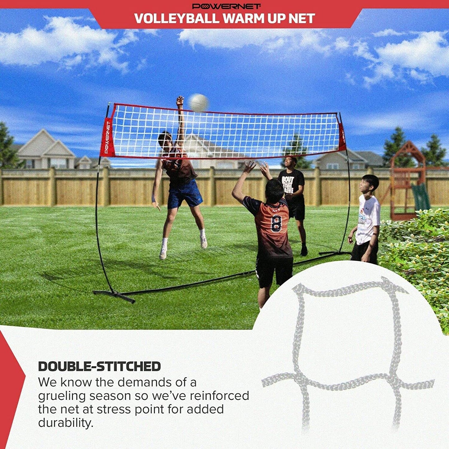 PowerNet Freestanding Volleyball Warm Up Net